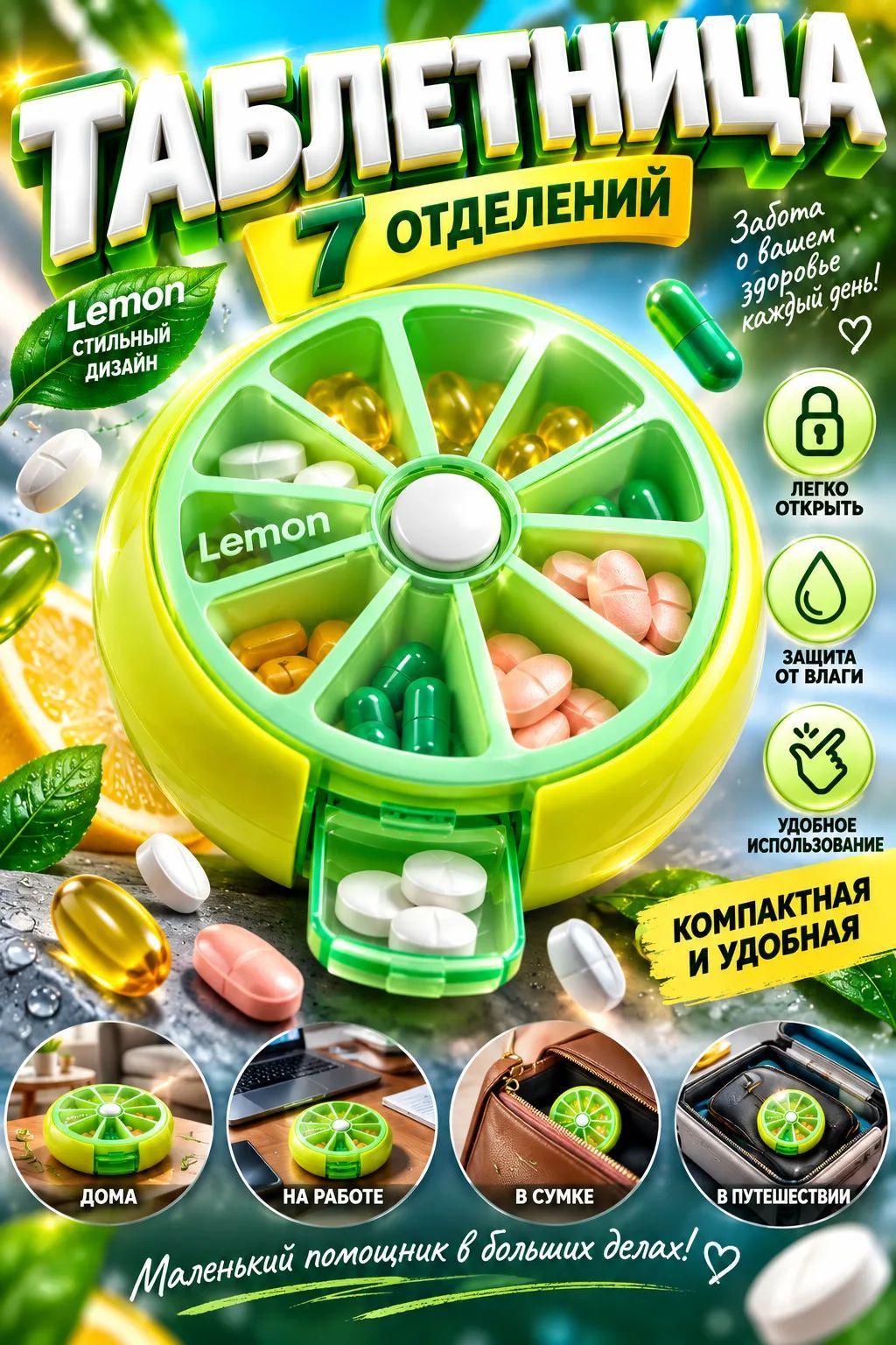 Таблетница lemon