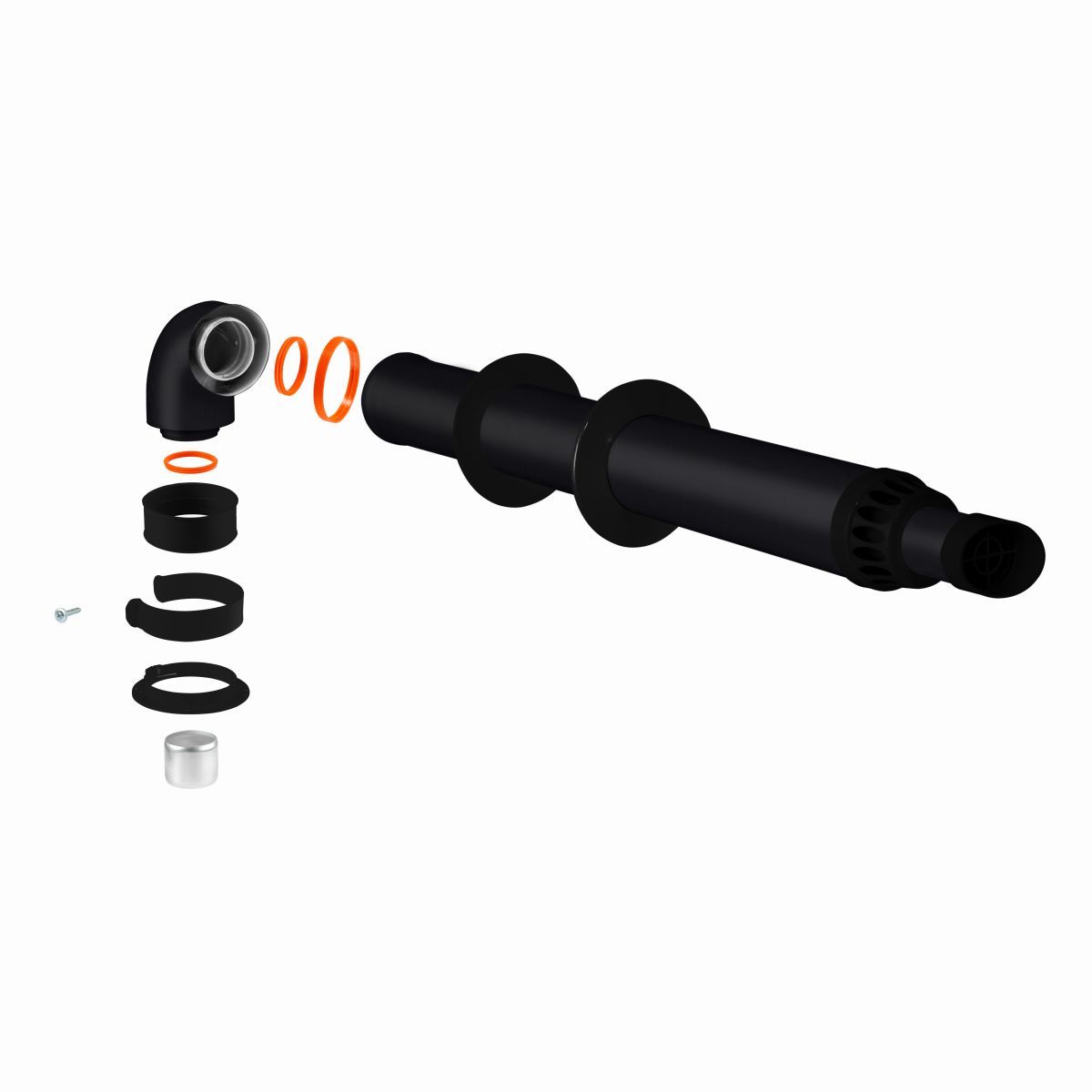 Комплект коаксиальный 60/100 L 1000мм VARMA Черный
