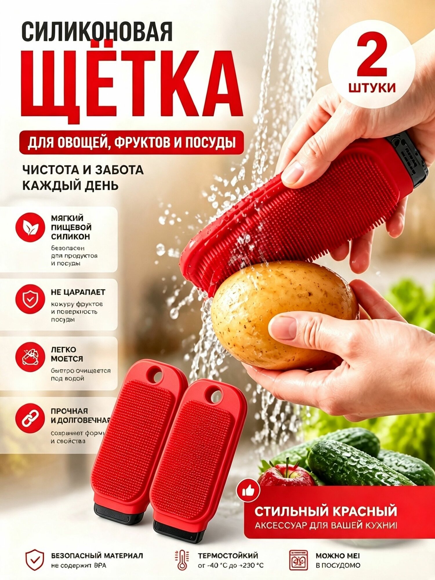 Щетка для посуды, 2 шт