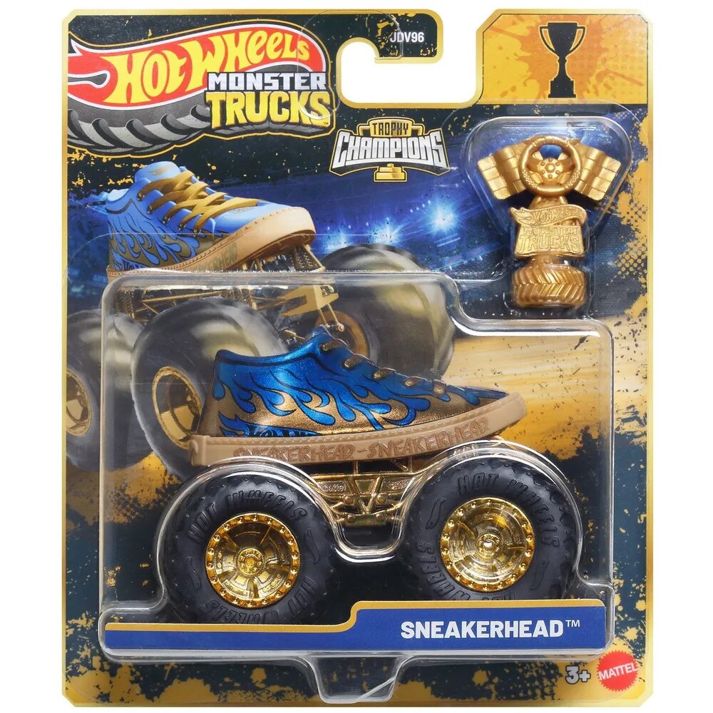 Машинка Hot Wheels Monster Trucks Монстр трак 2026 TROPHY CHAMPIONS Пятидесятая годовщина: Sneakerhead JDV96-C-JMV66