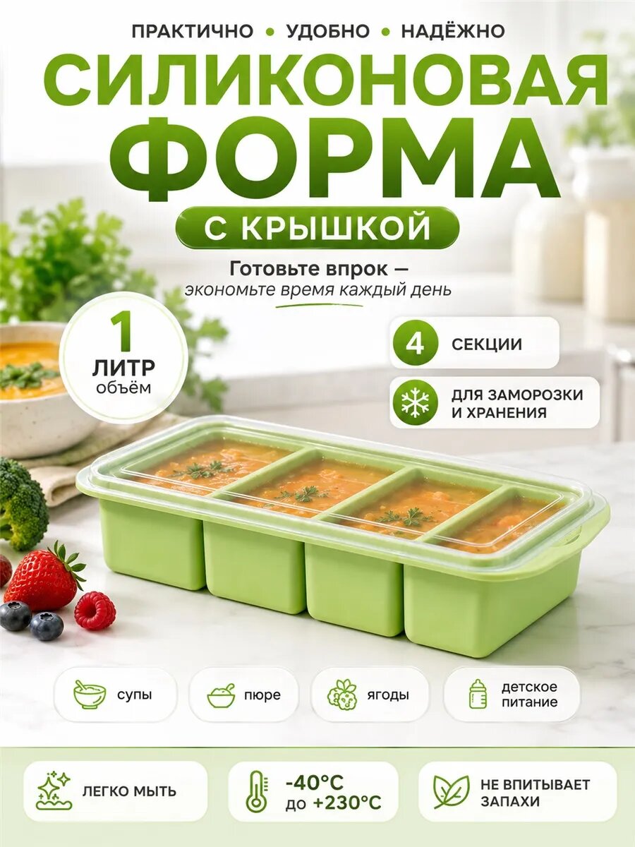 Форма для заморозки бульона для заморозки бульона, супа, чая