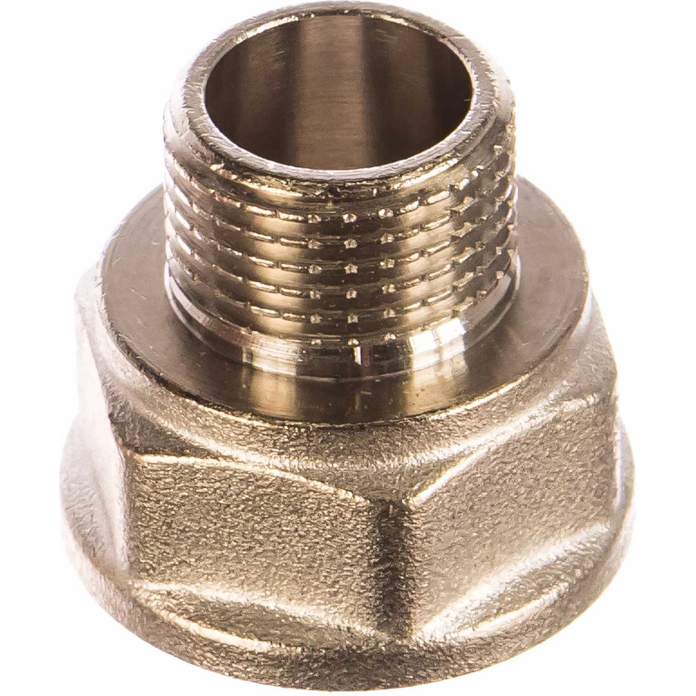 Латунный переход PRO AQUA Н/В резьбовой 1/2 x 3/4 08-M15-F20xb