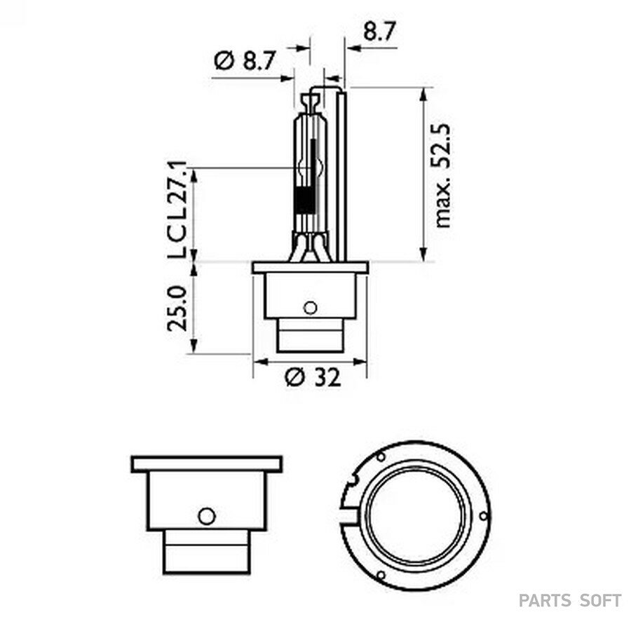 Лампа D2R 85126 VI 85V 35W P32d-3 S1 от официального дистрибьютора, PHILIPS, артикул 85126VIS1