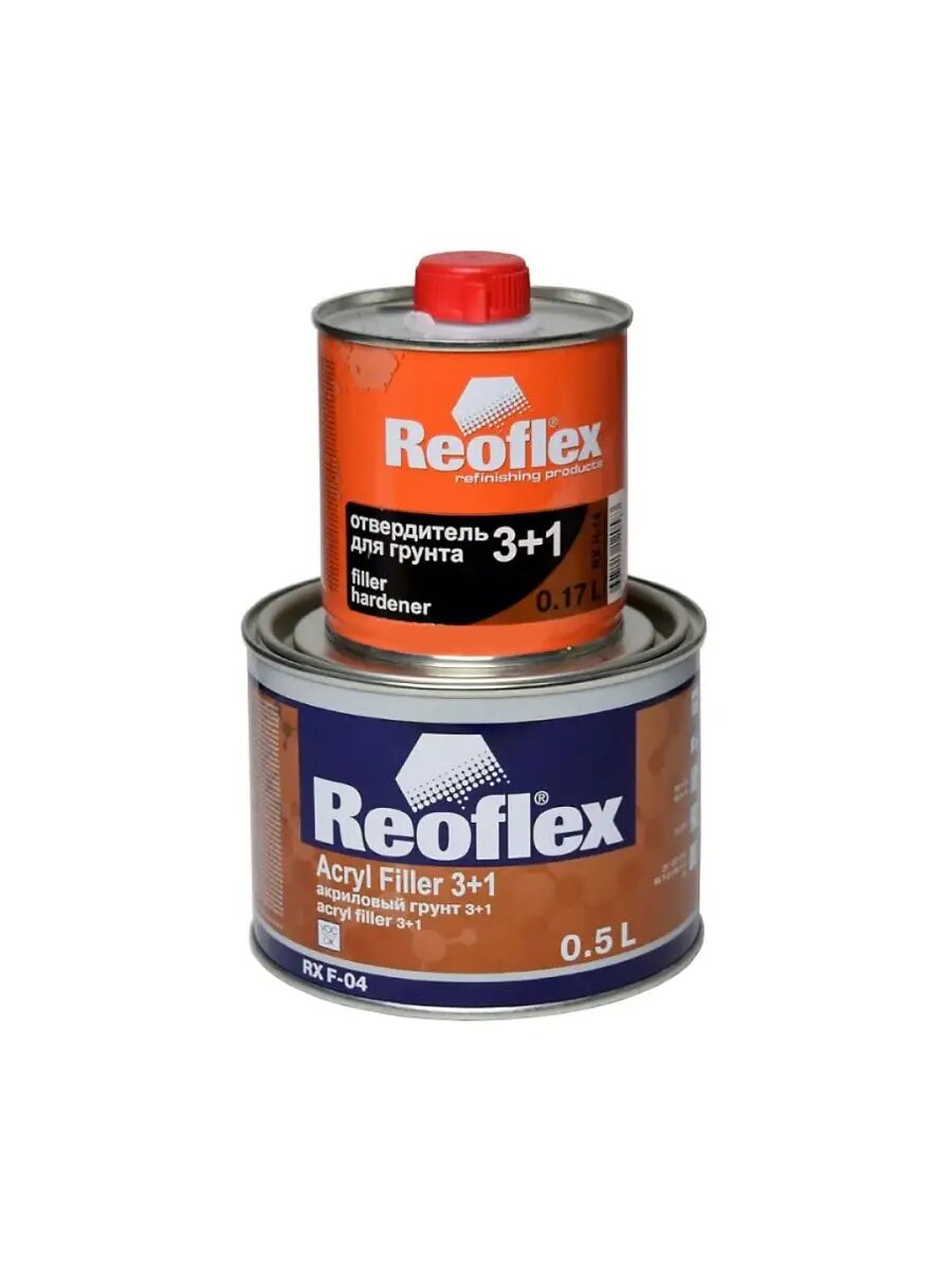 Reoflex Акриловый грунт 3+1 серый (0,5л+0,17л)