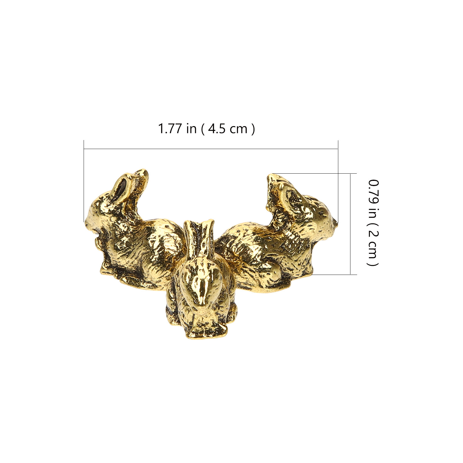 Подставка Для Хрустального Шара В Форме Кролика Золотой 4.5X4.5CM