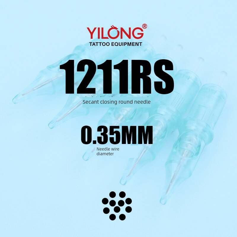 YILONG 1211RS Одноразовые иглы с закрытой линией разреза круглые упаковка 20 шт для татуировки