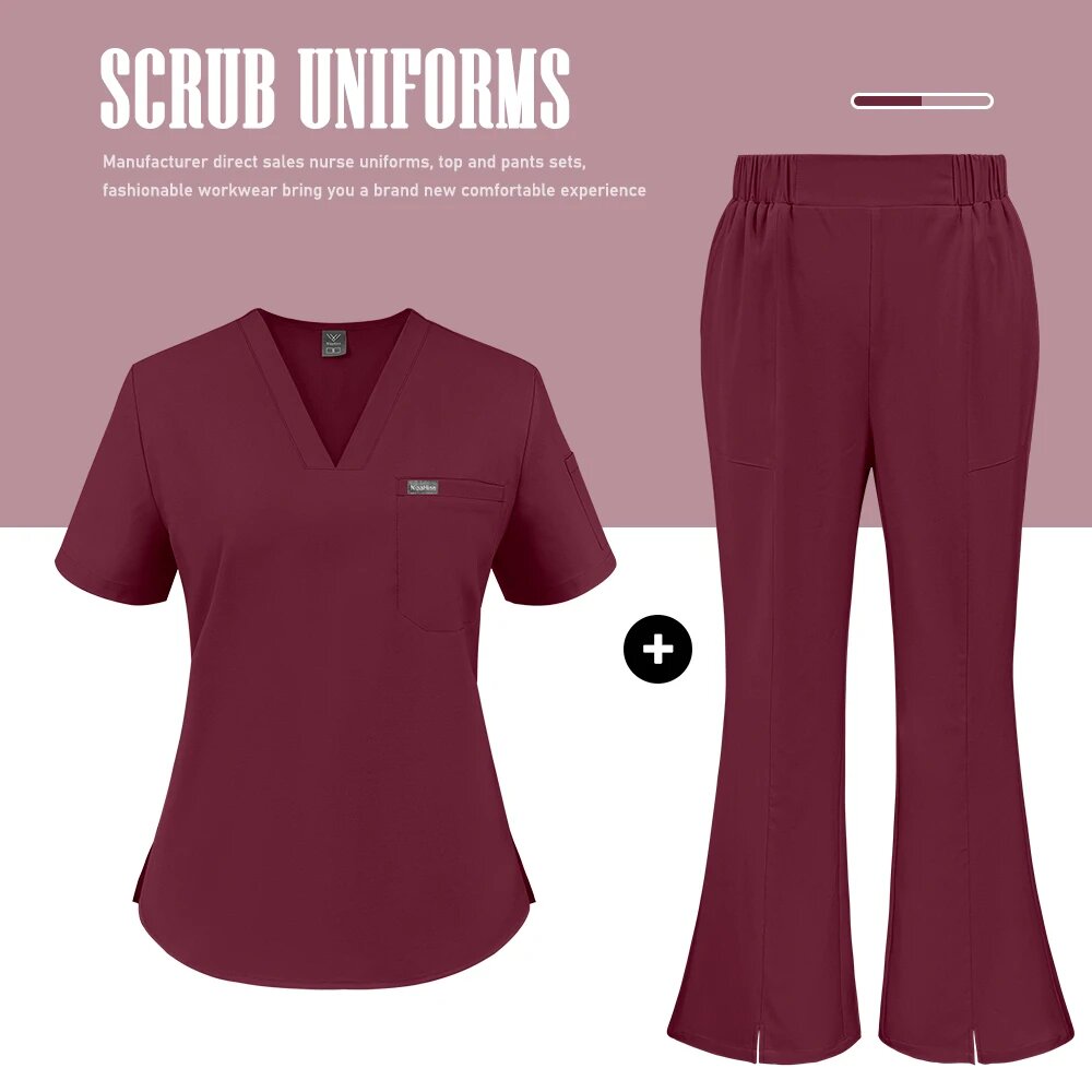 Комплект медицинской формы HTTHDD S, 42389-Burgundy