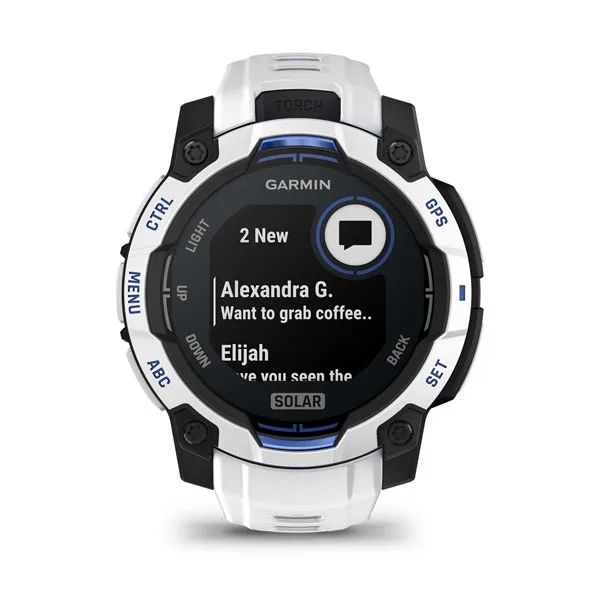 Смарт-часы Garmin Instinct 3 Solar 45 мм Whitestone/Bolt Blue (010-02934-03)