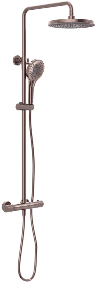 Душевая система Feramolli Sole S7119-10BB 250 мм, с термостатом, медь матовая