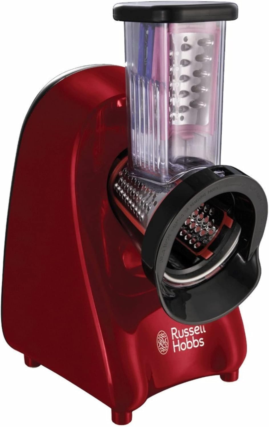 Овощерезка Russell Hobbs, диски из нержавеющей стали, мелкое и крупное натирание, нарезка ломтиками, встроенное отделение для хранения принадлежностей, мощность 200 Вт, Desire 22280-56