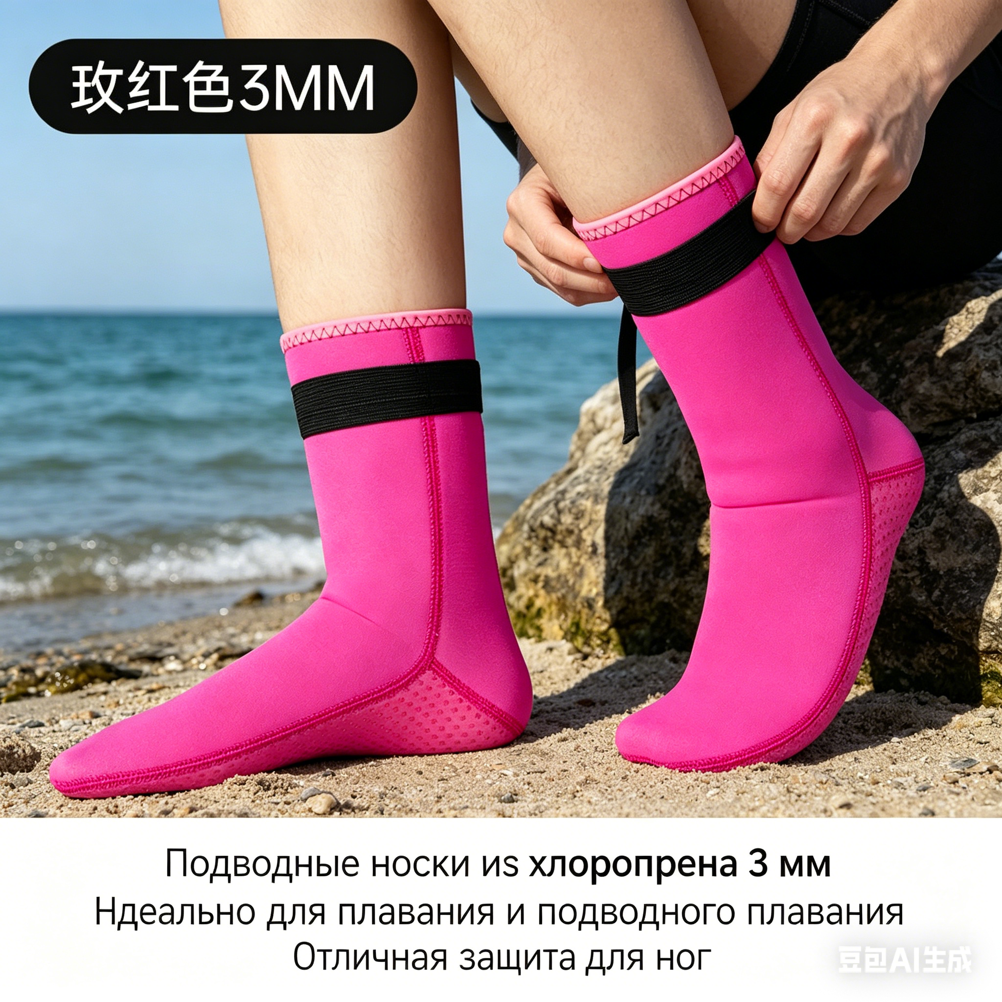 Практичные носки для дайвинга, неопрен, размер 35-36, размер XS