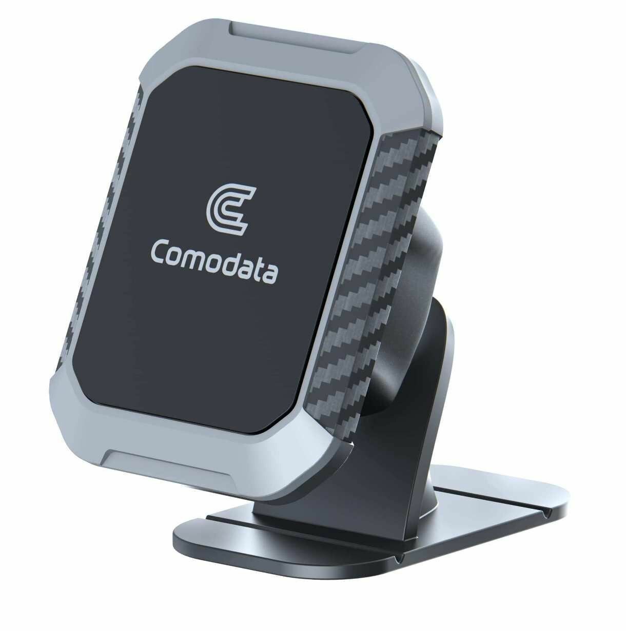 Держатель магнитный для смартфона в авто Comodata Stick M1 grey с креплением на скотче на приборную панель или стекло магнитный держатель для телефона крепление на скотче в машину держатель для смартф