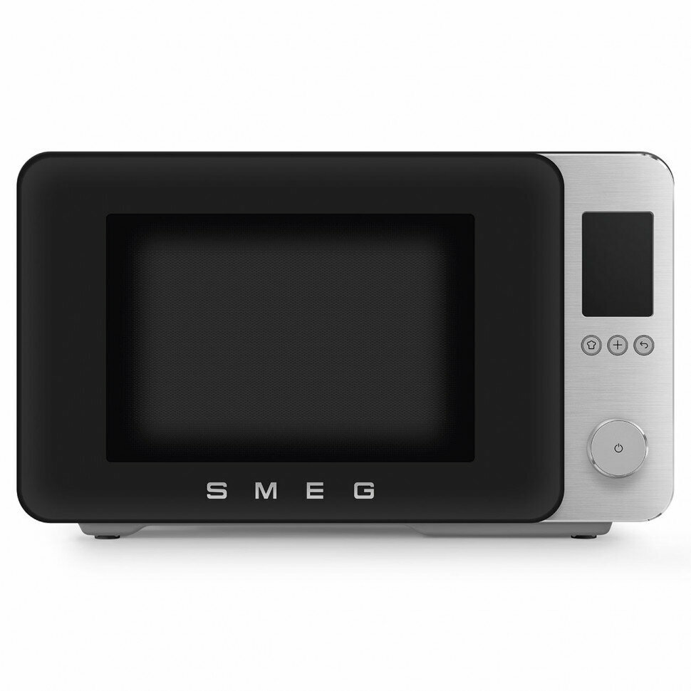Микроволновая печь Smeg MOC02BLMEU, чёрный матовый, с грилем и авто программами