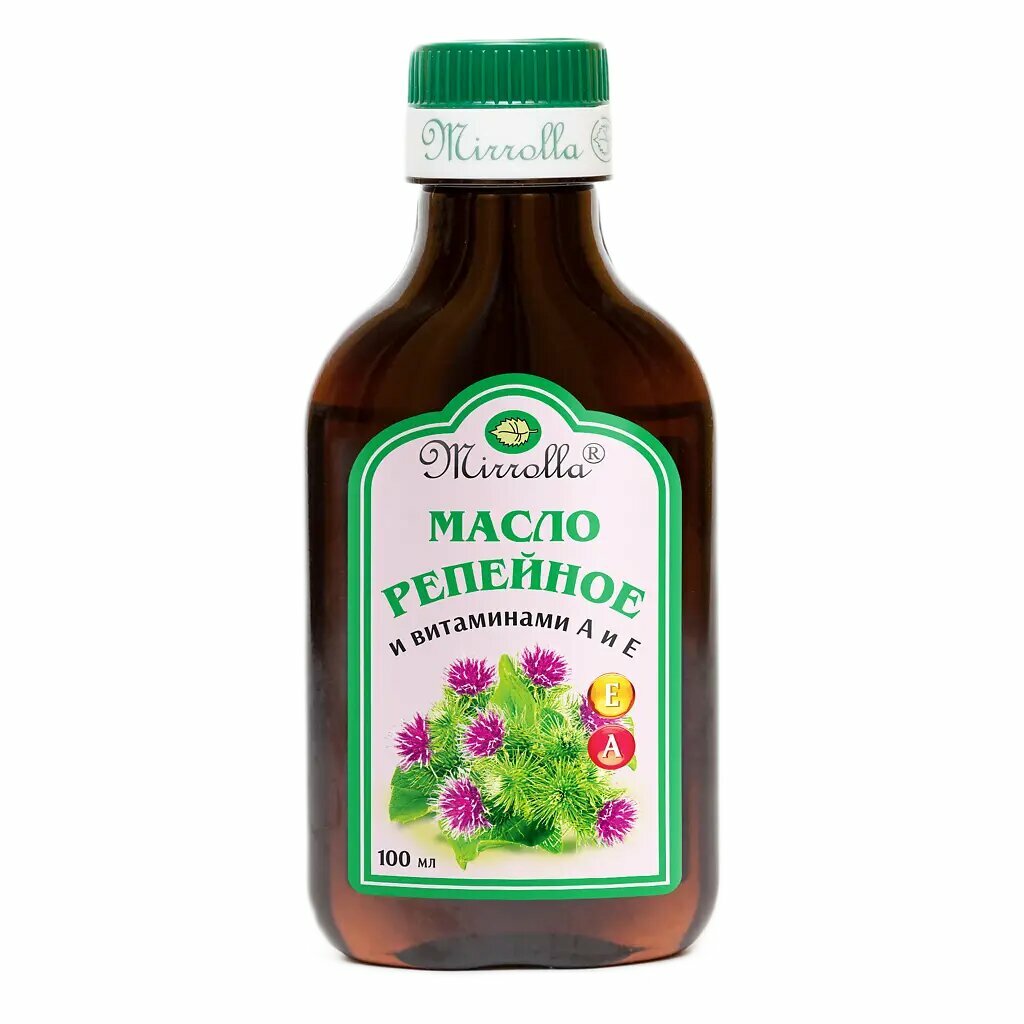 Mirrolla Репейное масло с витаминами А и Е 100 мл 1 шт