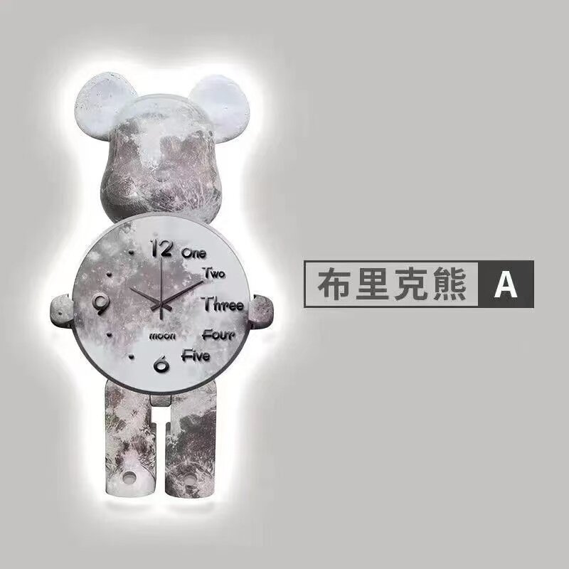Настенные часы с подсветкой в виде медведя Bearbrick 40*80(без подсветки)