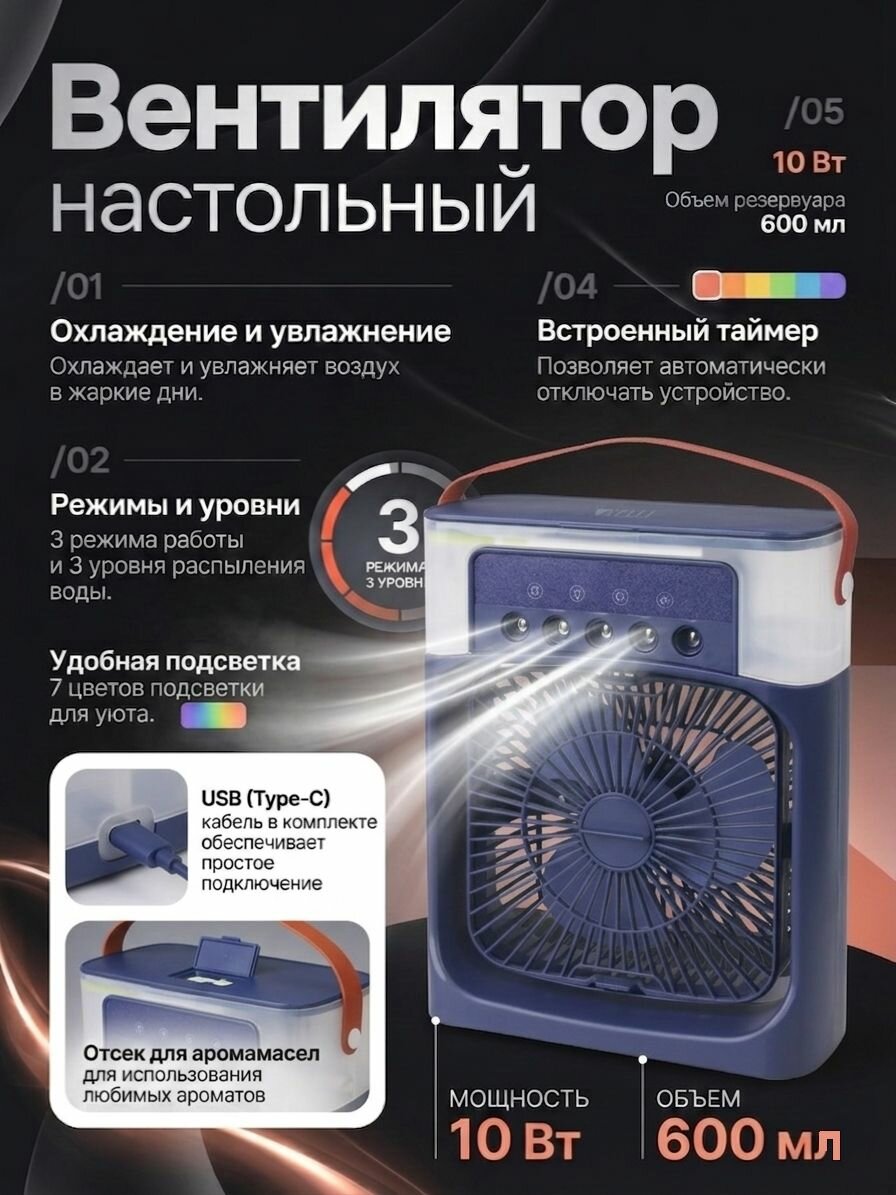Настольный вентилятор - KL-1020 Kelli 10 Вт