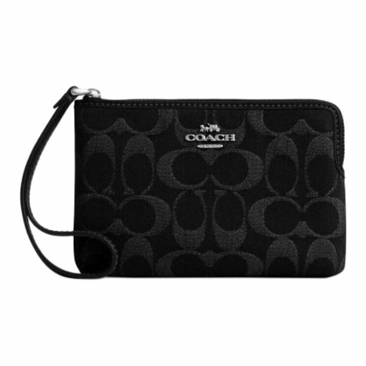 Сумка Coach, фактура тиснение, черный — фото 1