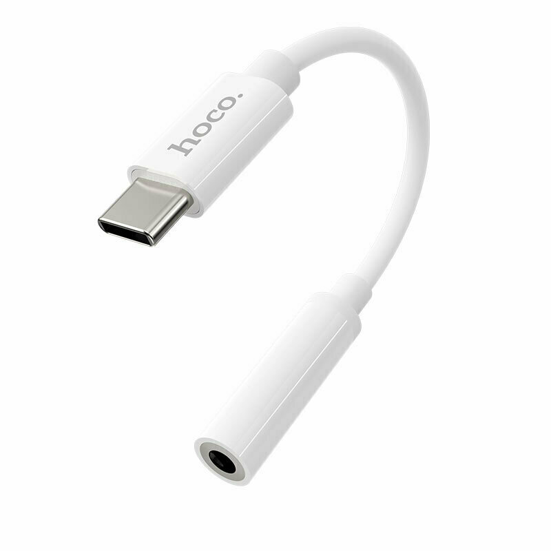 Переходник Hoco LS30 Type-C на Audio кабель, белый