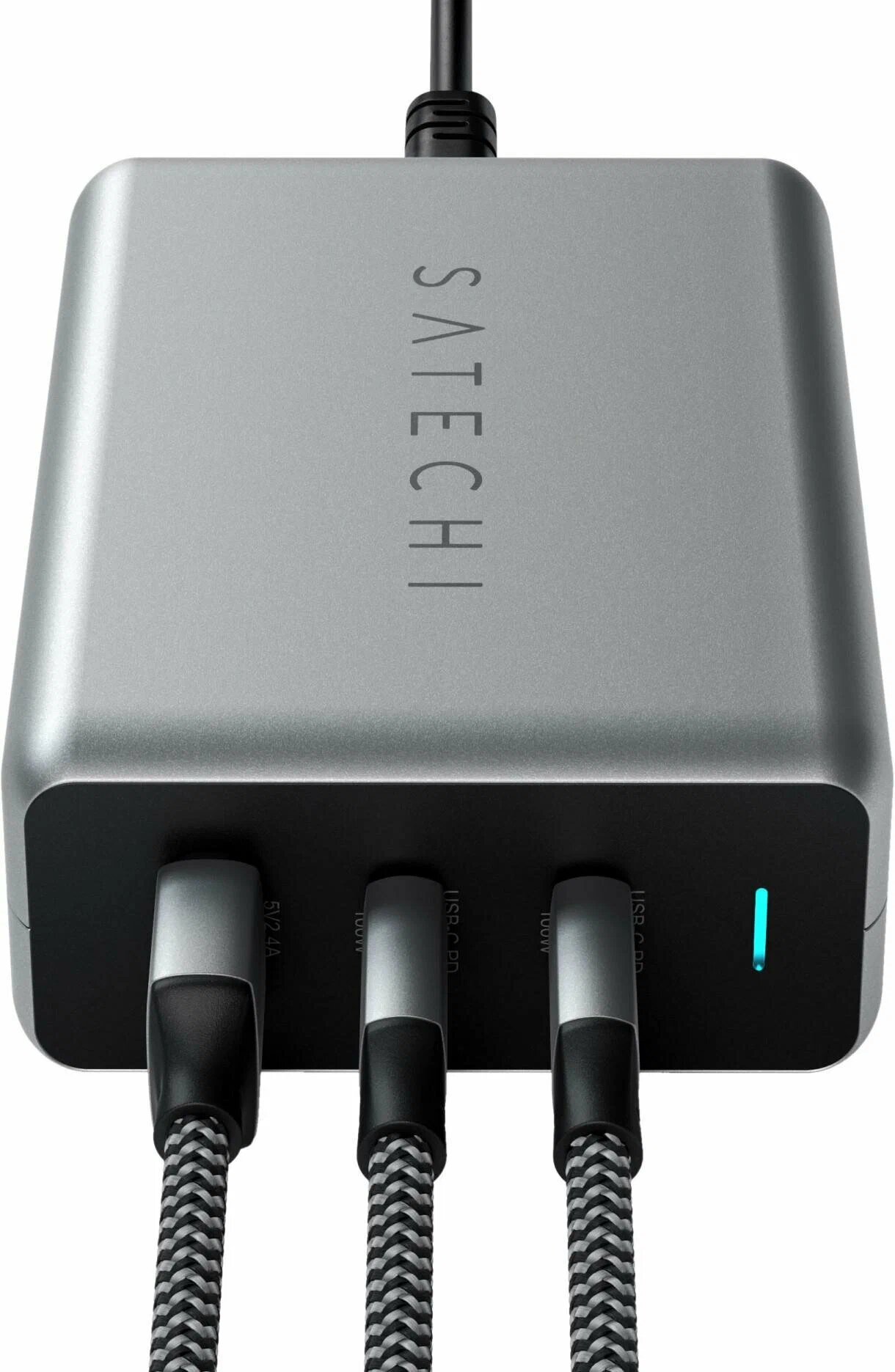 Сетевое зарядное Satechi 100W Type-C PD Compact GAN Charger ST-TC100GM-EU (европейская вилка)