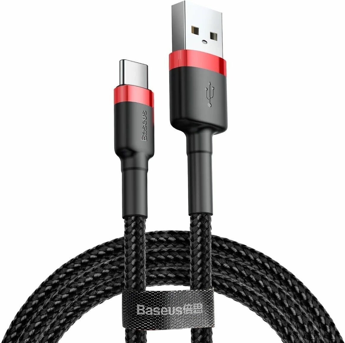 Кабель USB - Type-C Baseus Cafule 3A 0,5m Red+Black (CATKLF-A91)