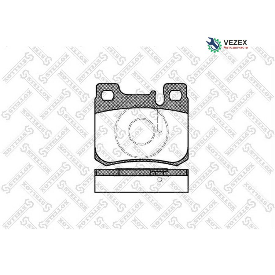 STELLOX 168020BSX колодки дисковые задние! с антискрип. пластинами\ MB W201/W202/W124 1.8-2.5TD 82-00