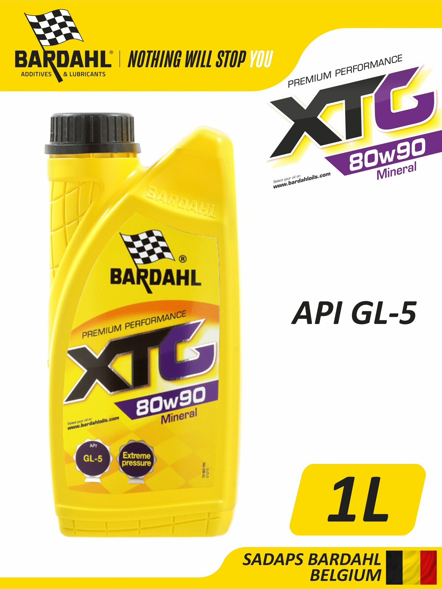 Трансмиссионное масло Bardahl XTG 80w90 1 л.