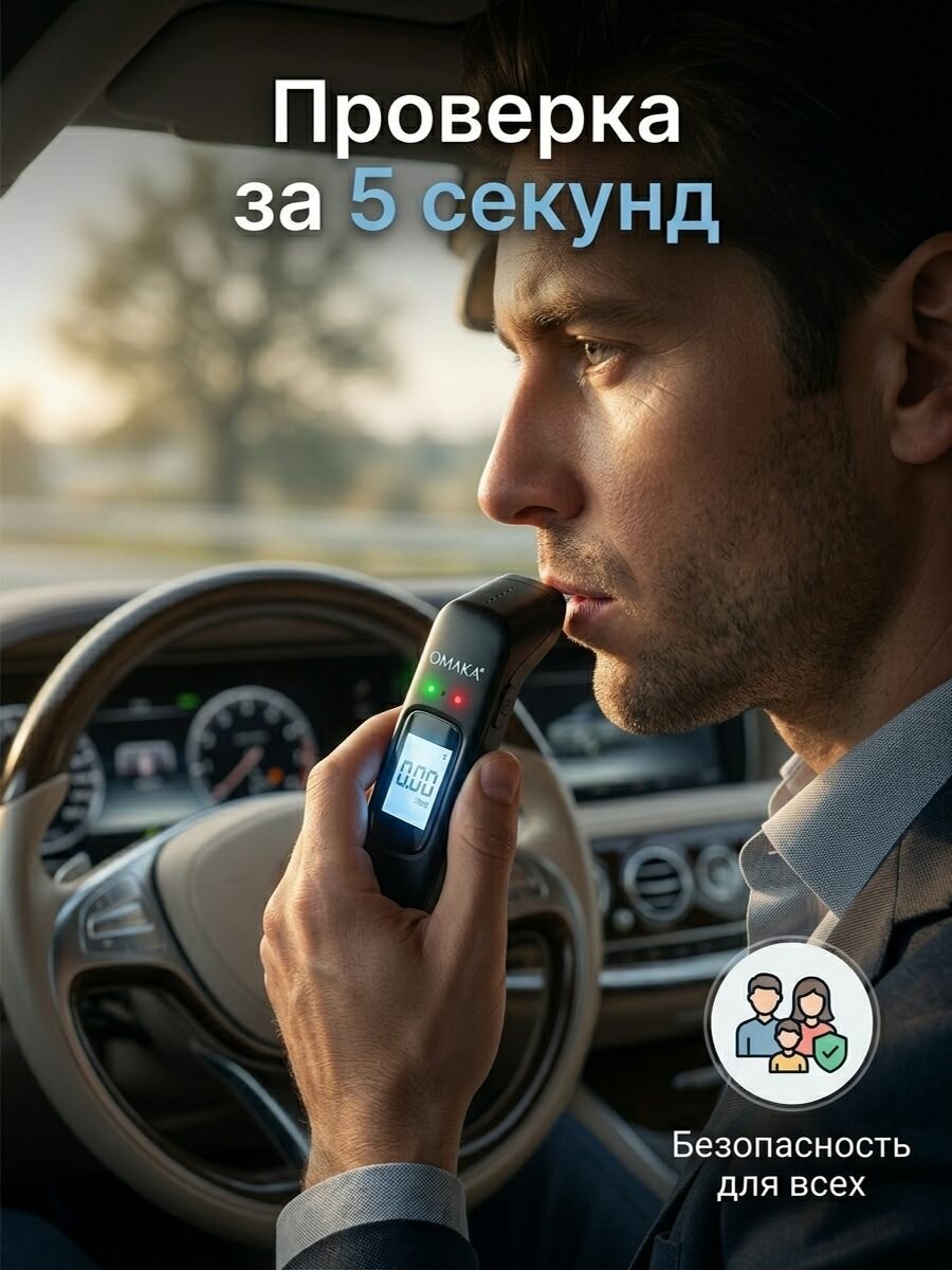 Алкотестер бесконтактный профессиональный гибдд цифровой электрохимический — фото 1