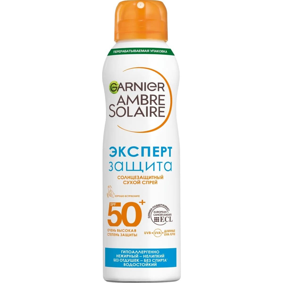 Garnier Солнцезащитный cухой cпрей Ambre Solaire, Эксперт Защита, SPF 50 150мл