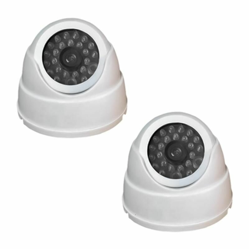 Реалистичная муляжная камера безопасности с LED индикатором для использования внутри и снаружи помещений, Белый