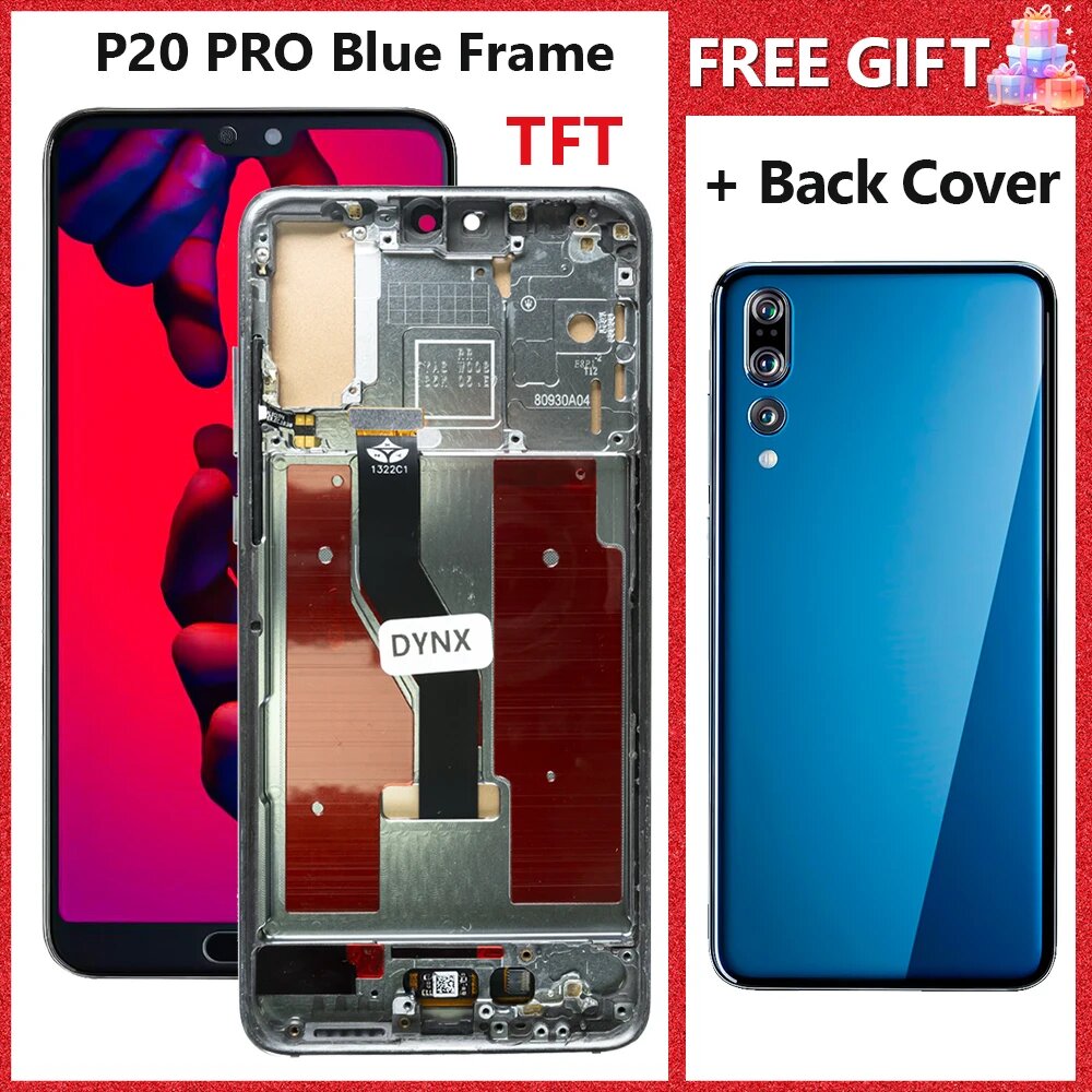 Дисплей Huawei P20 Pro Blue, в сборе с рамкой