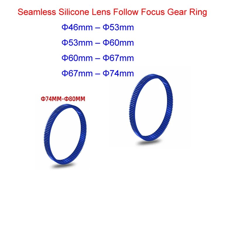 Бесшовное силиконовое кольцо Follow Focus FEICHAO 53-60mm