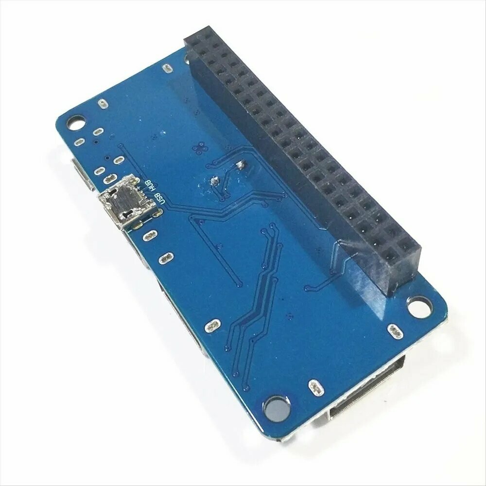 4-портовый USB-концентратор HAT для Raspberry Pi 3 / 2 / Zero W (синий)