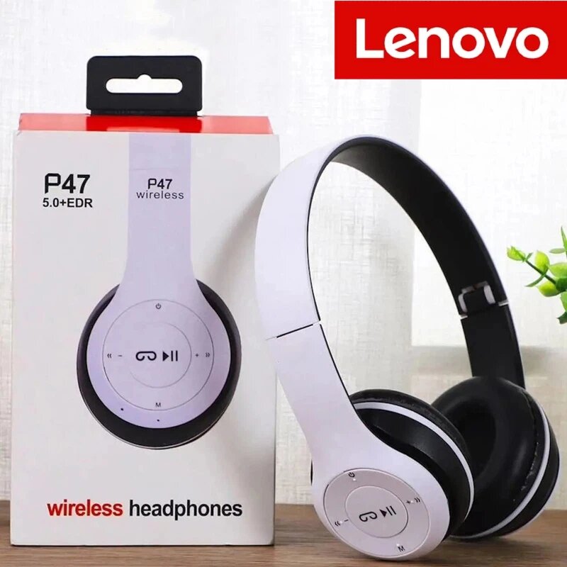 Lenovo Bluetooth 5.0 беспроводные складные наушники Белый, white