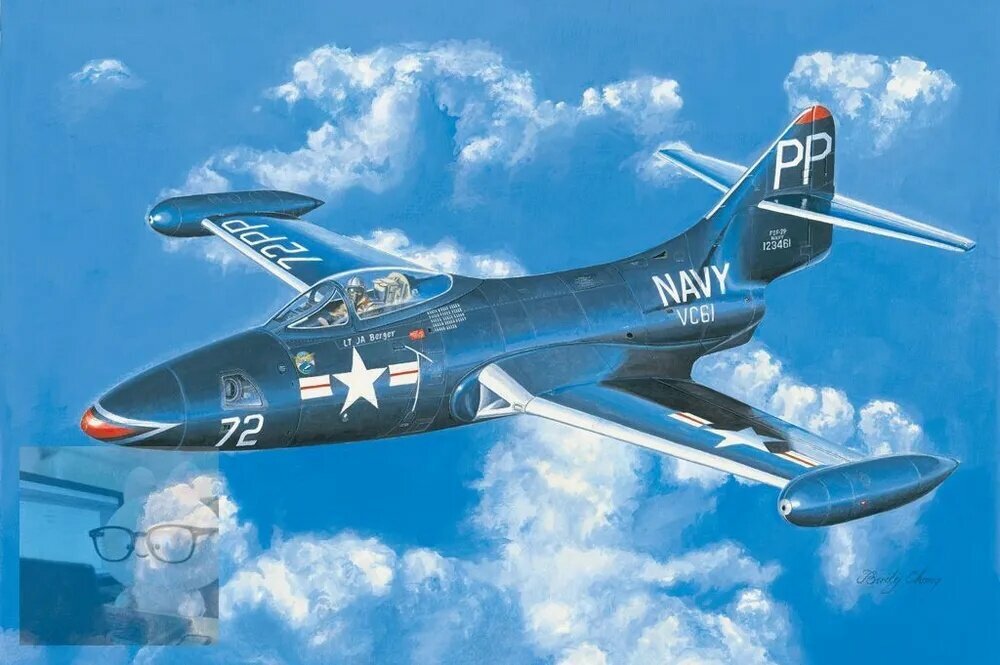 Hobbyboss 87249 1:72 Американский боевой разведывательный самолет F9F-2P "Блэк Пантер"Сборка моделей самолетов