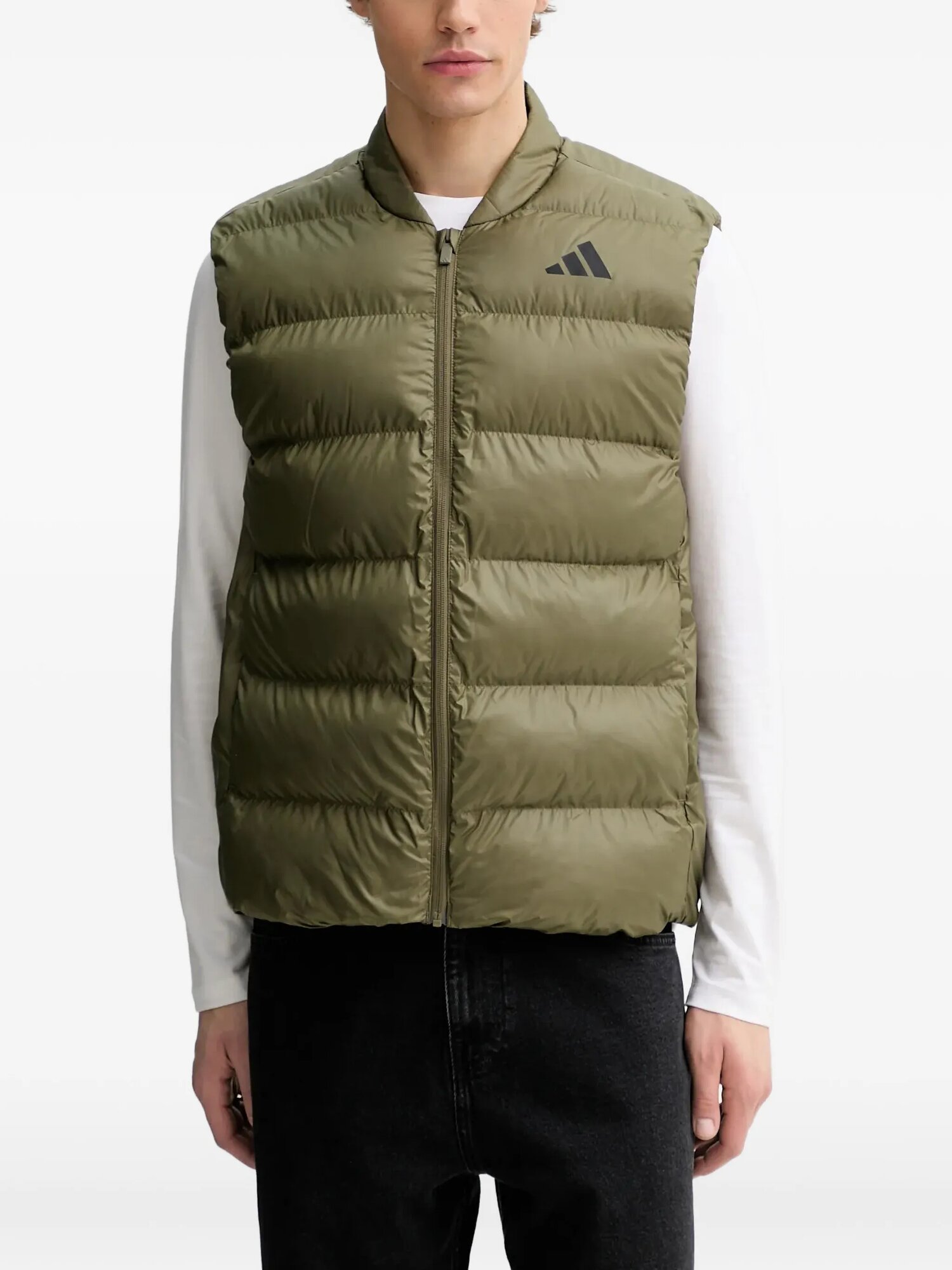 Жилет adidas Climawarm logo zip vest, размер 48 GER, зеленый,