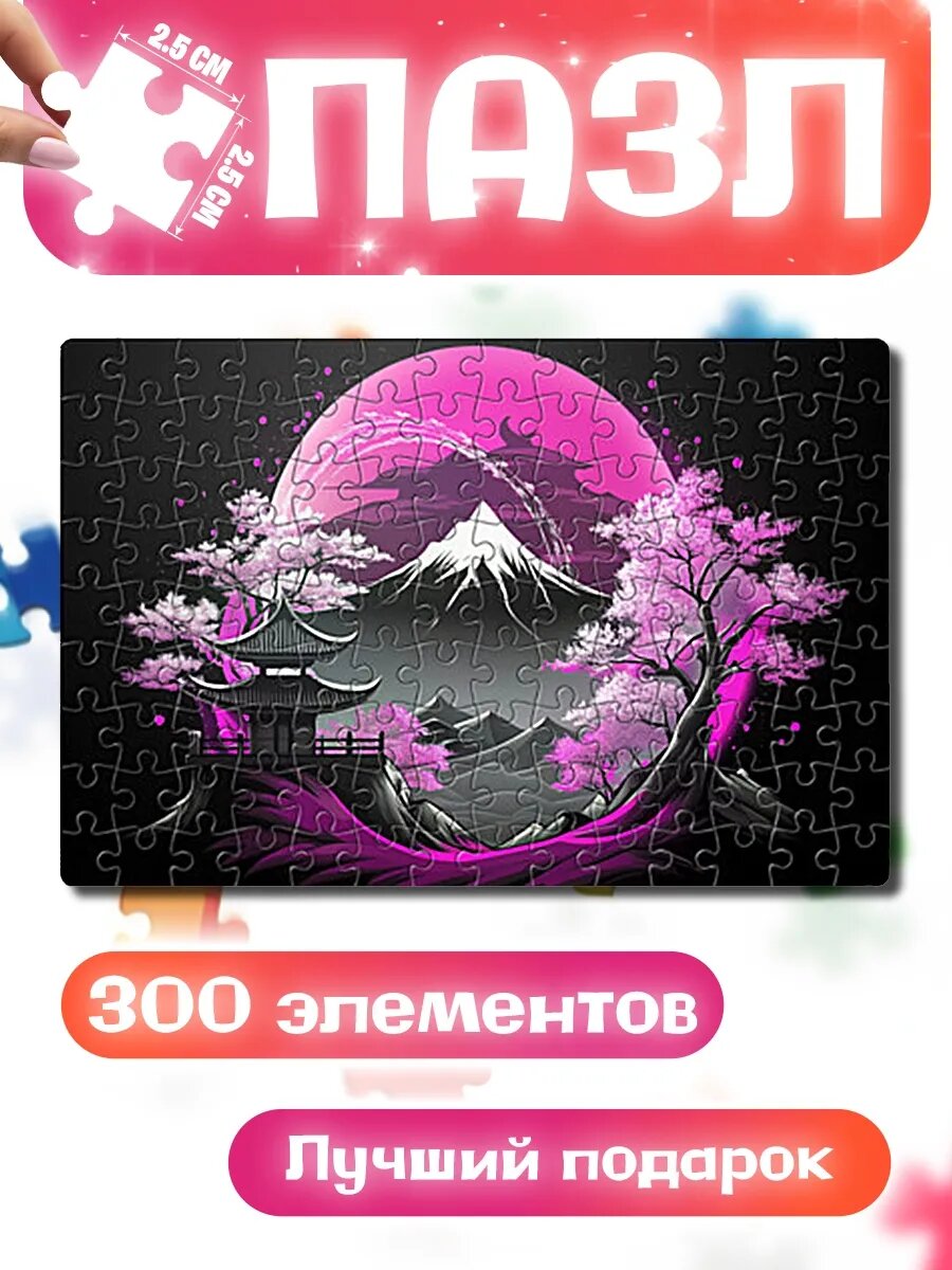 Пазлы для детей и взрослых Япония природа в коллаже