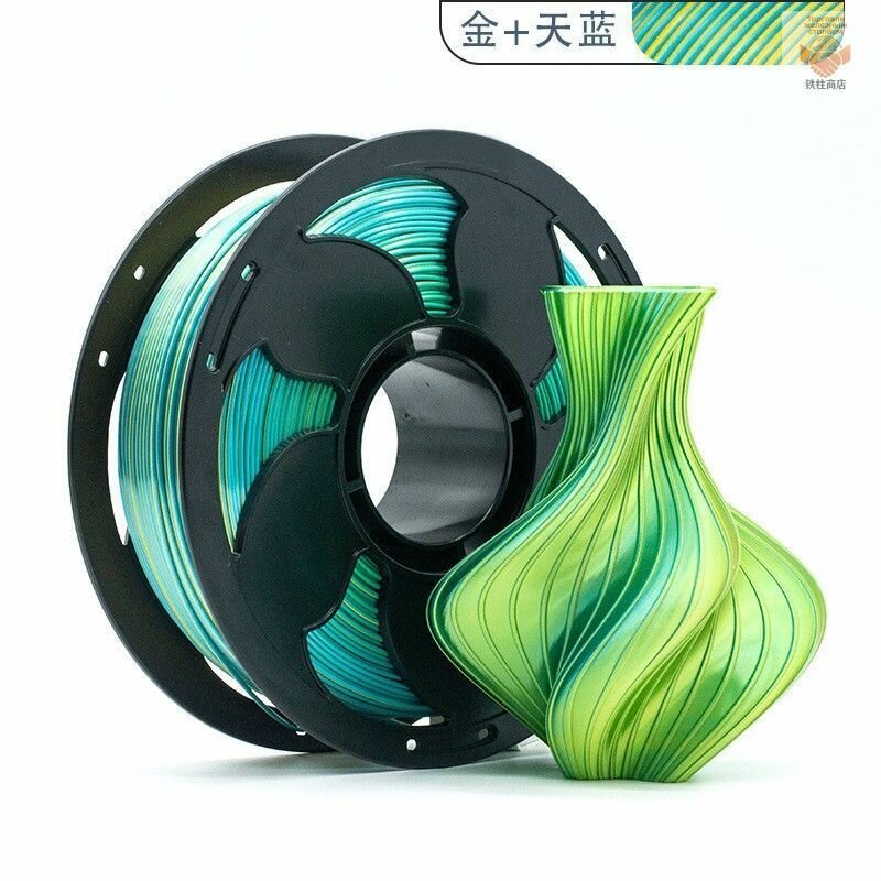 Пластик для 3d-принтера PLA SILK Яркое золото + небесно-голубой-1000r