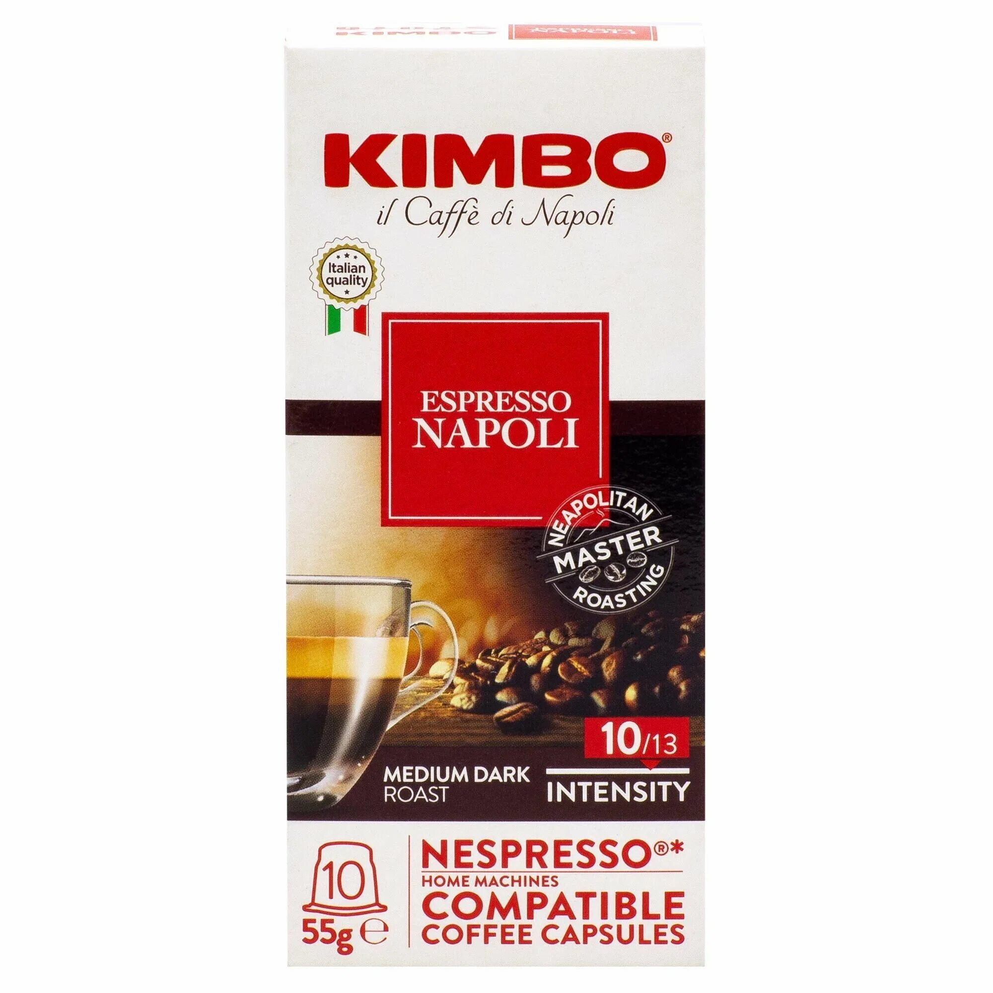 Капсулы Kimbo Napoli, (Для системы Nespresso), 10 штук в упаковке