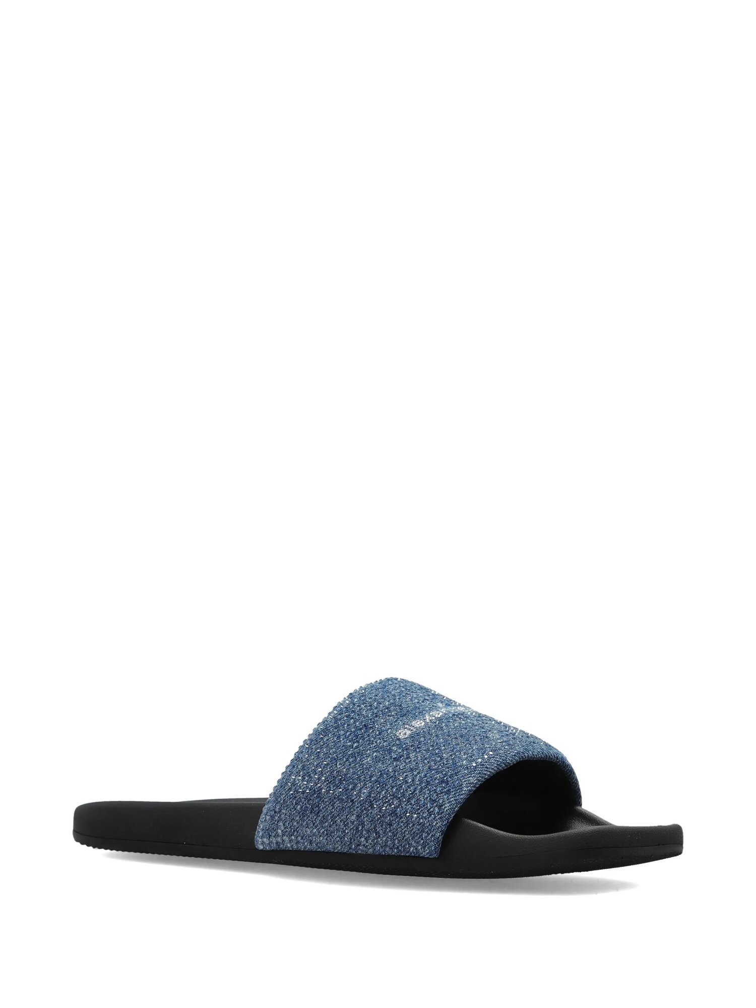 Шлёпанцы Alexander Wang Sequin-embellished denim slides, размер 40 — фото 1