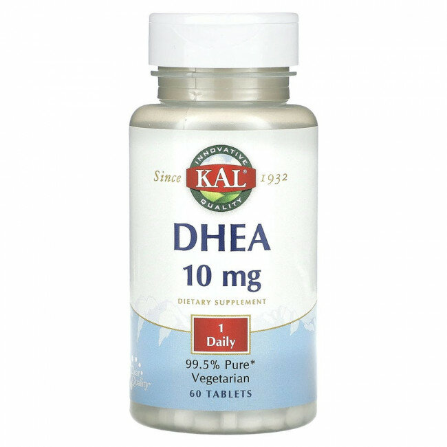 KAL DHEA, дгэа, 10 мг, 60 таблеток из США