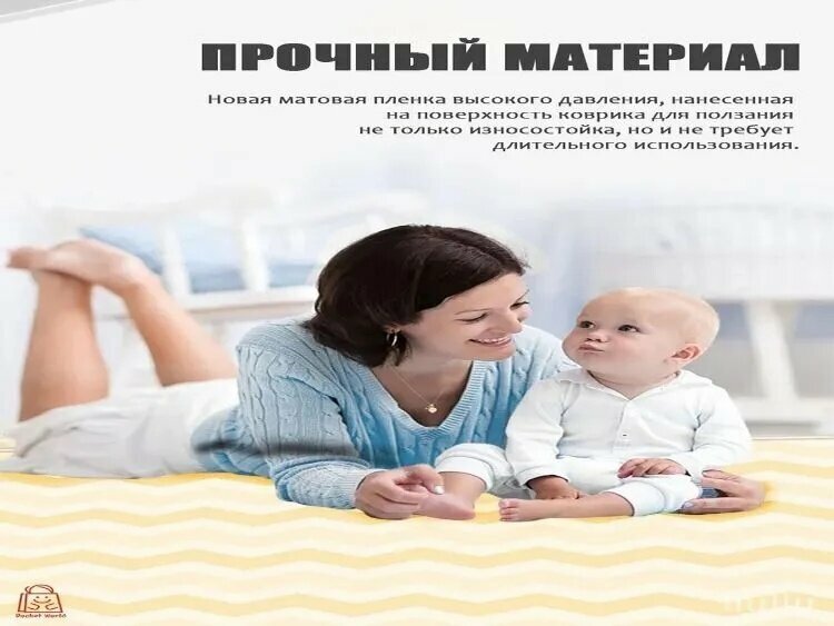 Коврик детский развивающий игровой складной двухсторонний на пол 100x180 см - безопасный, мягкий, Играй и учись с удовольствием