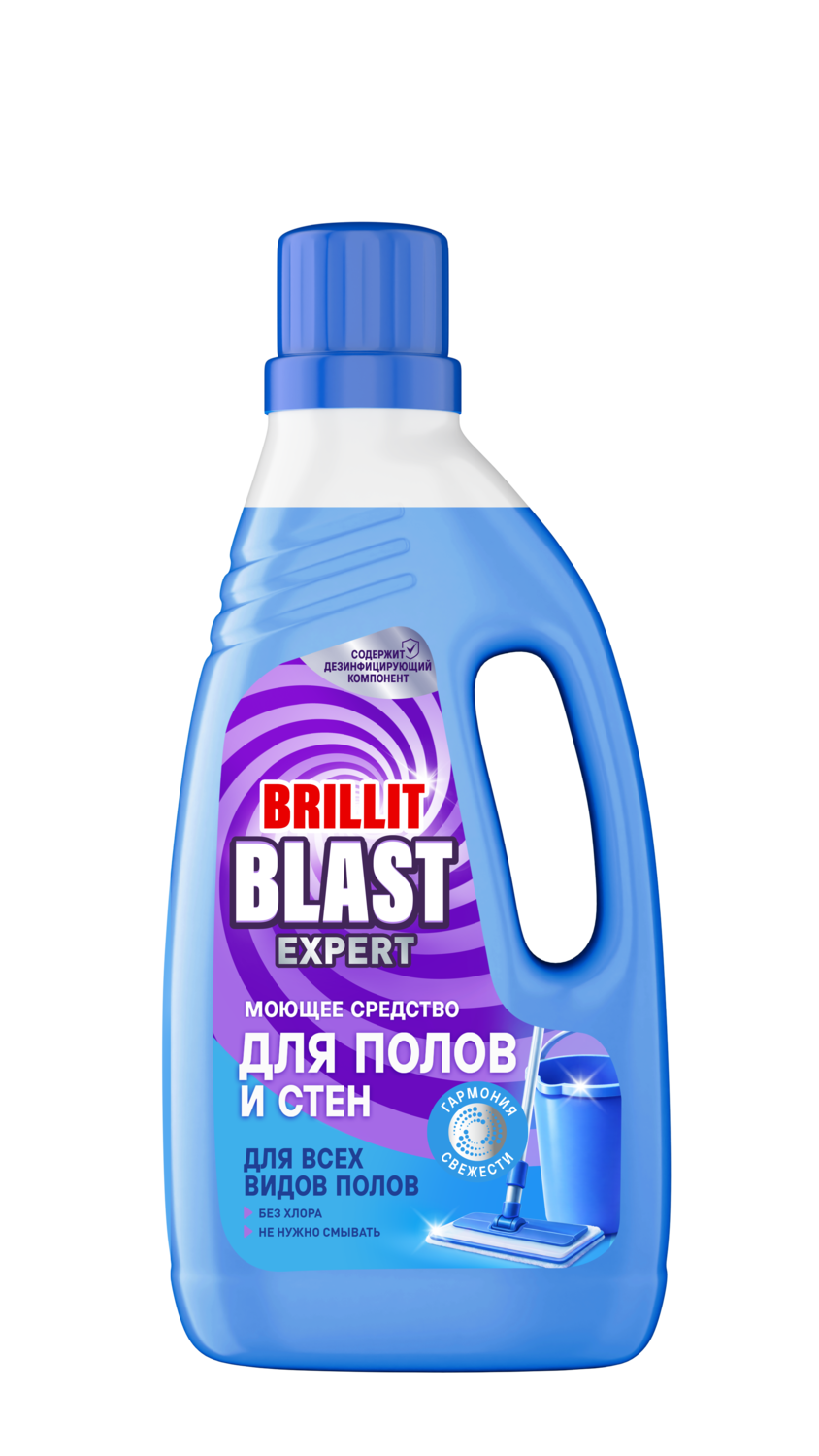 Моющее средство для полов и стен "Brillit Blast Гармония свежести", 1000 мл