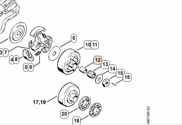 Кольцо ведущей звезды Stihl MS 340/360, BT 360 00009930510