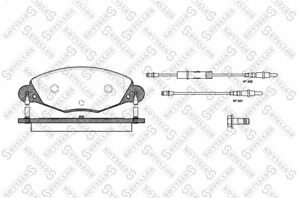 STELLOX Тормозные колодки передние для Citroen C5 2.2HDi/3.0i 00>