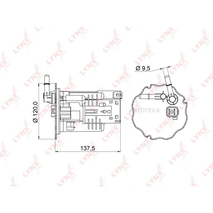 Фильтр топливный погружной MAZDA 323 (BJ) 1.4-2.0 98-04 LYNXAUTO LF967M