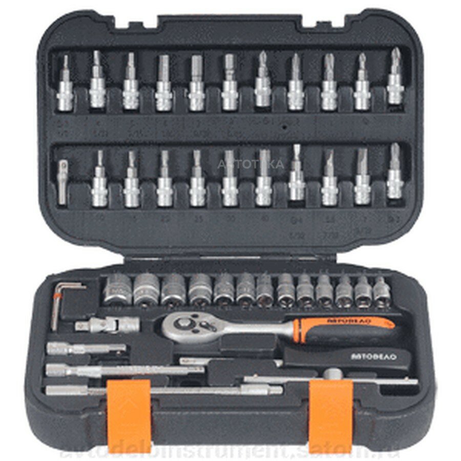 Набор головок торцевых 46пр. 1/4"DR (АвтоDело) автодело 39946