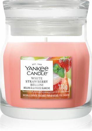 Свеча Yankee Candle White Strawberry Bellini Signature, белый