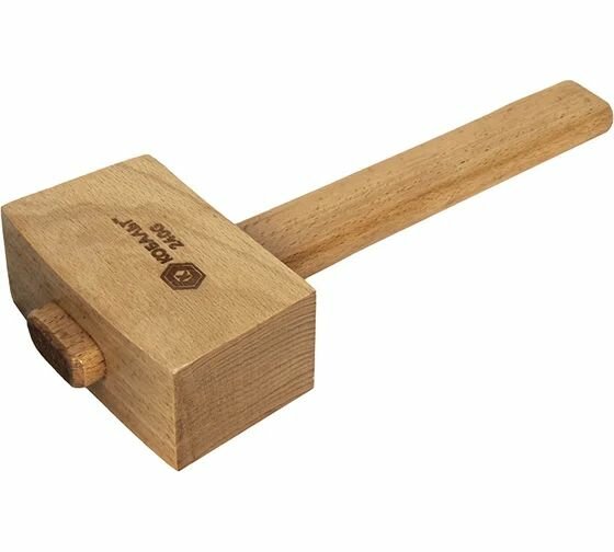 Киянка кобальт 240 г, деревянная рукоятка из ясеня, размер бойка 115х65х45 мм