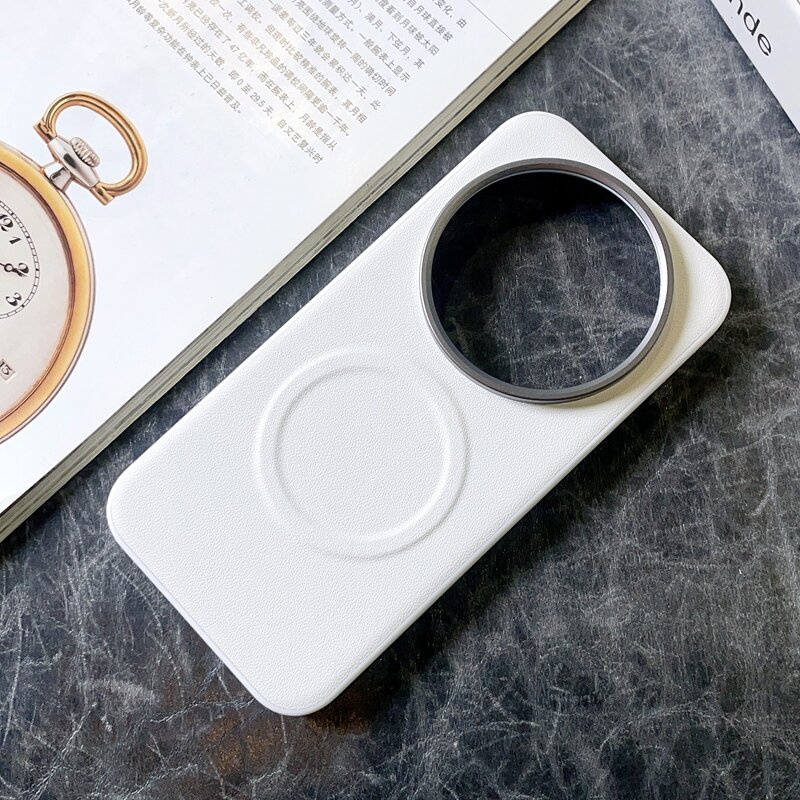 Чехол Для Xiaomi 17 Ultra/Сяоми 17 Ультра, soft touch, чехол-кардиомонитор, искусственная кожа, поликарбонат (PC), защита камеры, ударопрочный, усиленные углы, Xiaomi, Xiaomi 17 Ultra, white,