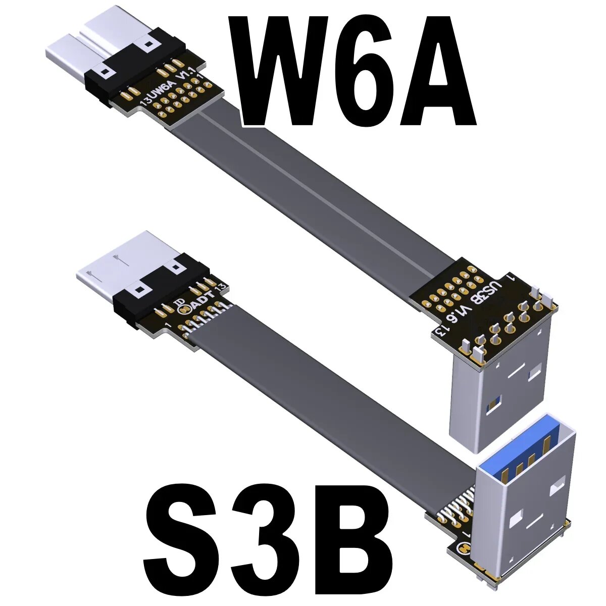 ADT-Link USB 3.0 Micro-B к USB 3.0 Type A кабель 0.1m, S3B-W6A 13P